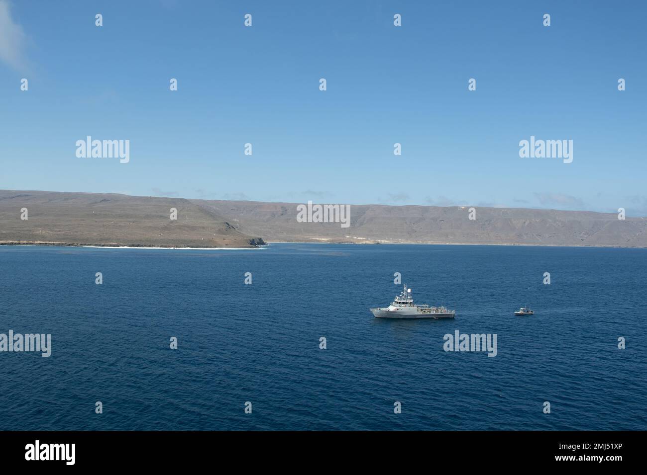 220825-N-DK042-1023 A rigid-hull inflatable boat (RHIB) follows ...