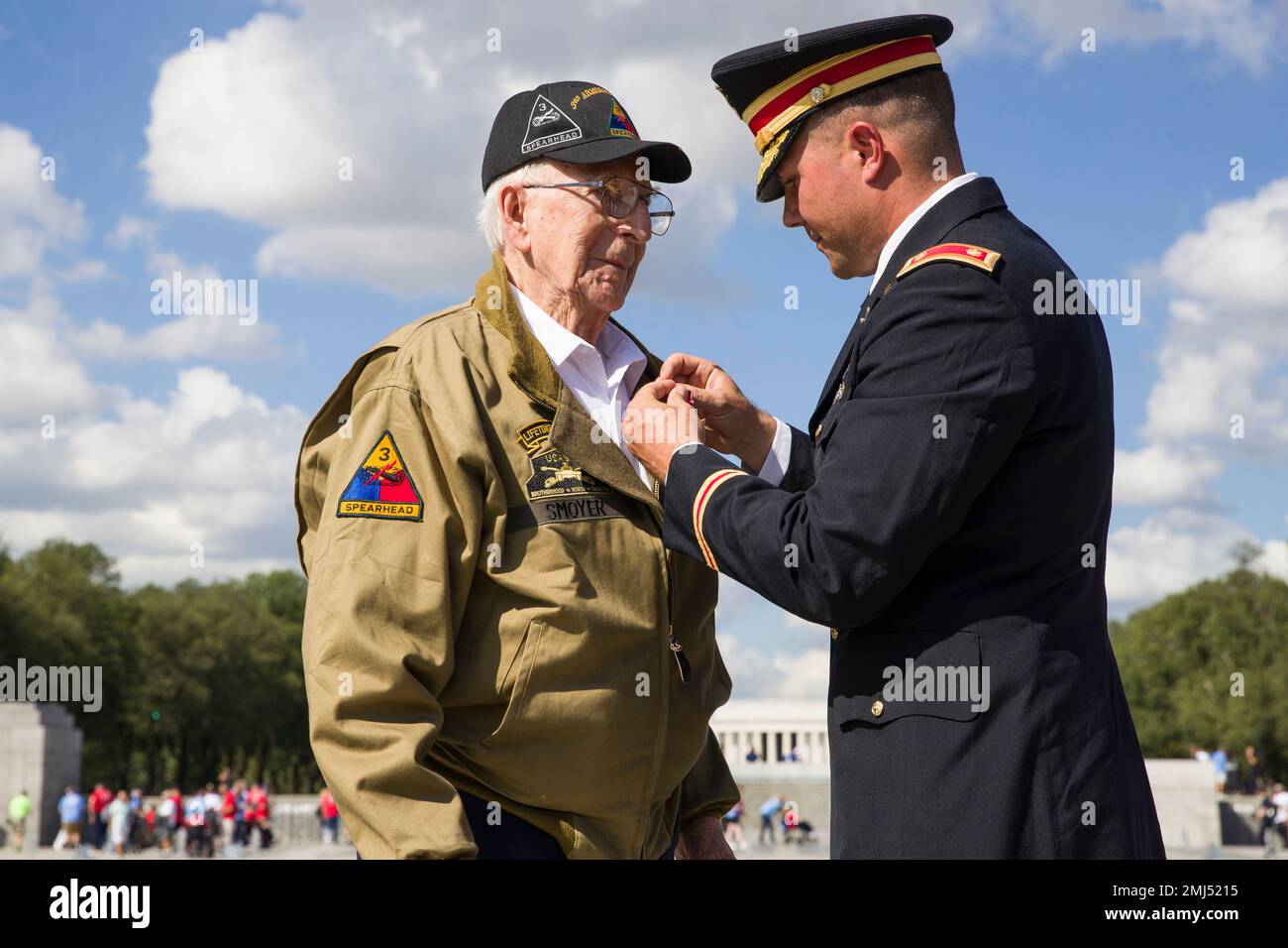 World War II veteran Clarence Smoyer, 96, receives the Bronze Star from ...