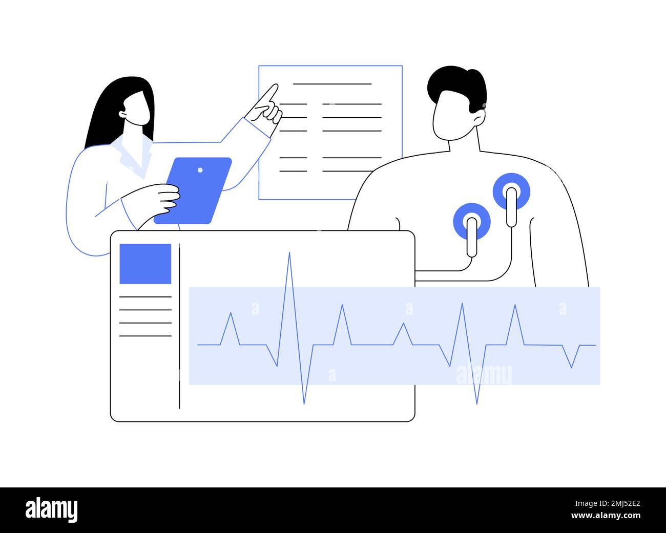 Heart disease diagnosis abstract concept vector illustration Stock ...