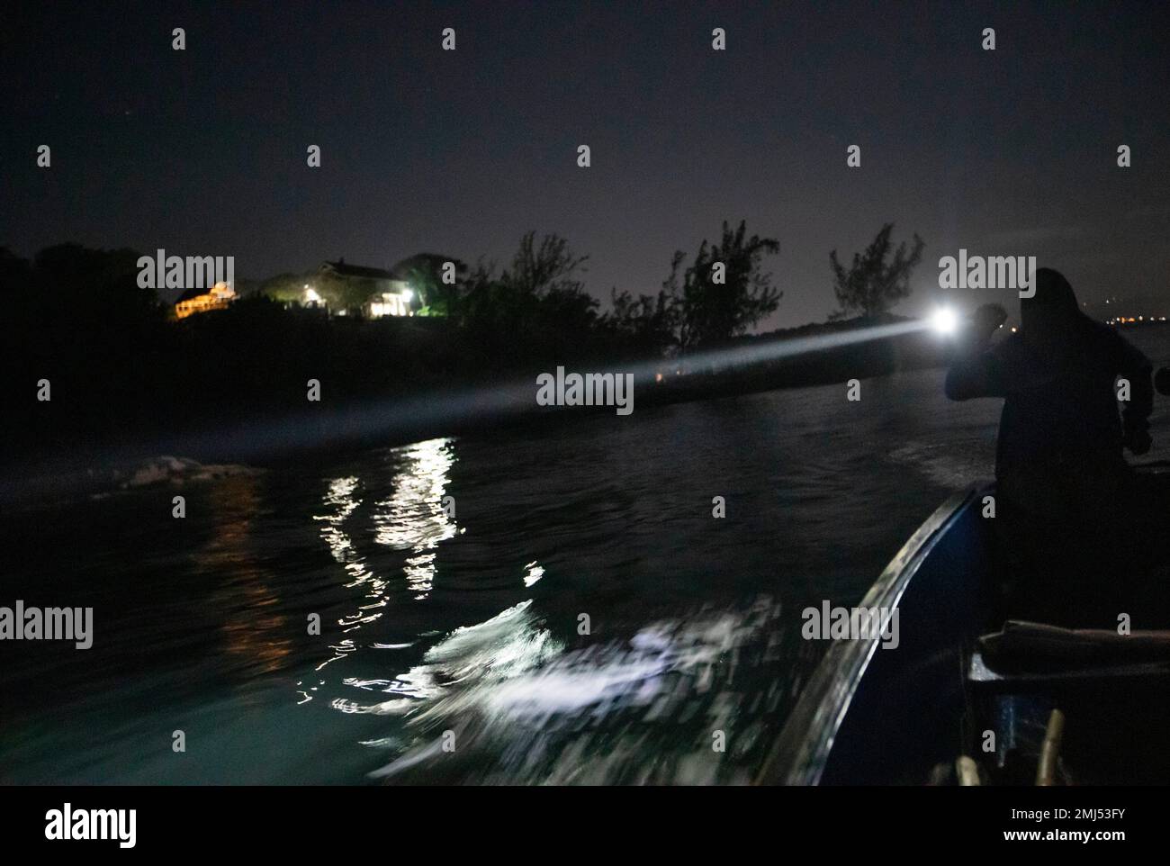 White River Fish Sanctuary warden Mark Lobban shines a spotlight on the ...