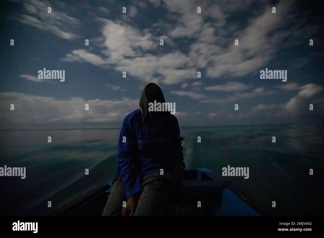 White River Fish Sanctuary warden Mark Lobban steers the boat under ...