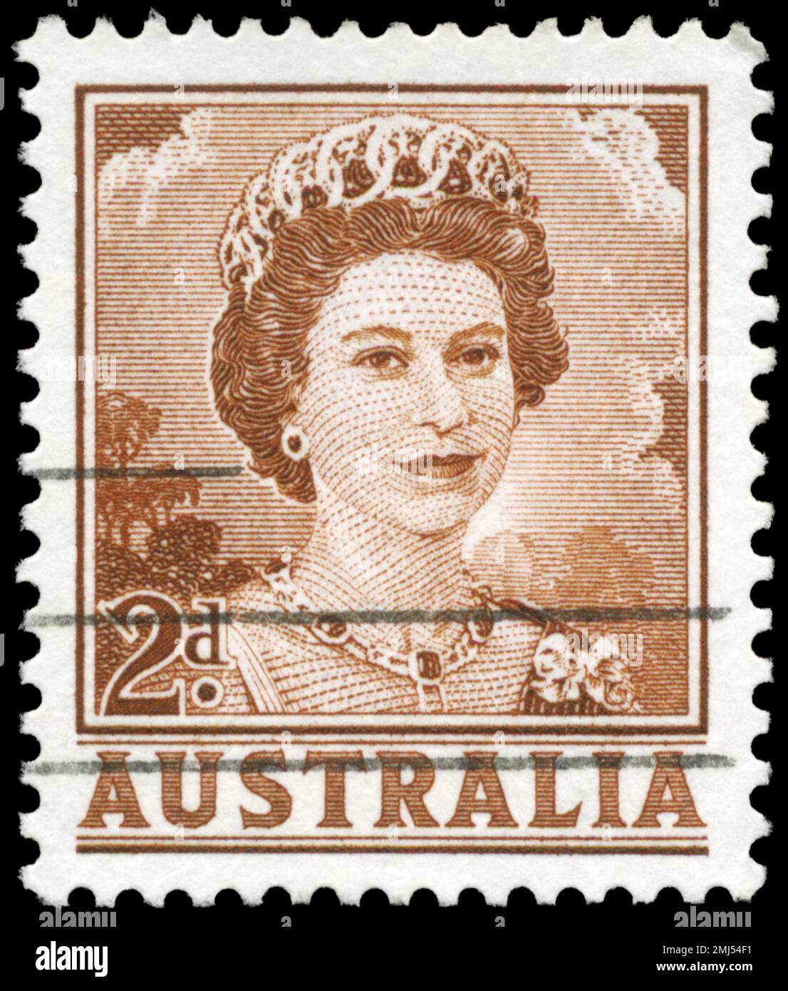 AUSTRALIA - CIRCA 1959: A Stamp printed in AUSTRALIA shows the portrait ...