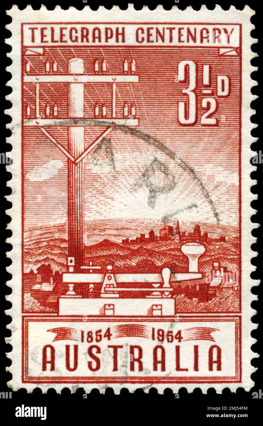 AUSTRALIA - CIRCA 1954: A Stamp printed in AUSTRALIA shows the ...