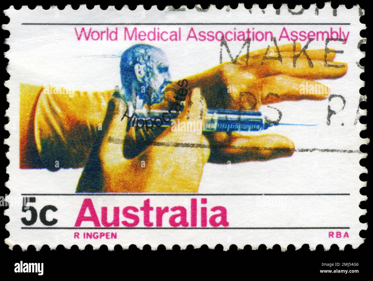 AUSTRALIA - CIRCA 1968: A Stamp printed in AUSTRALIA shows the ...