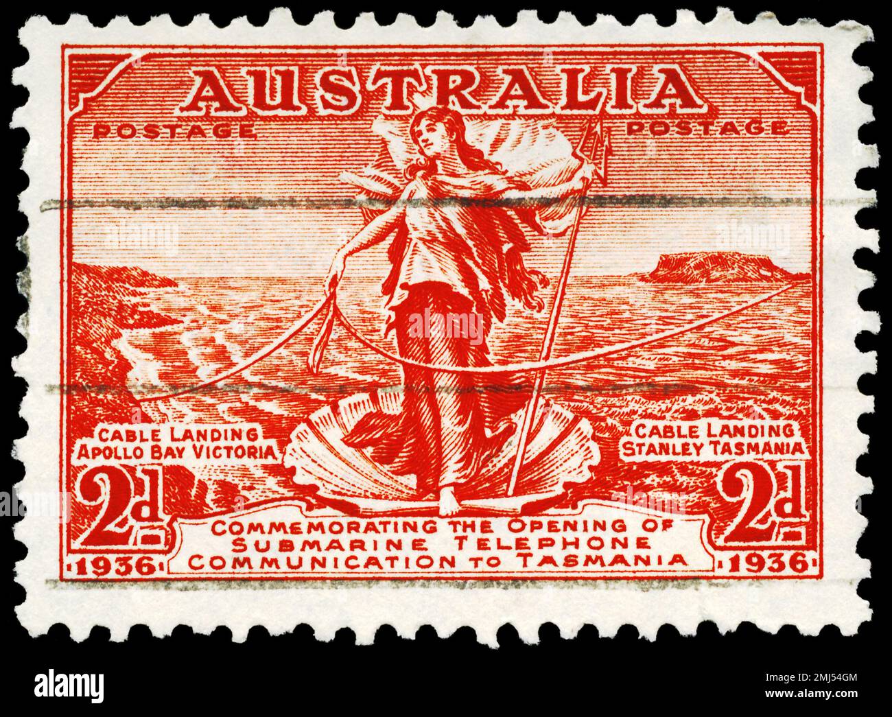 AUSTRALIA - CIRCA 1936: A Stamp printed in AUSTRALIA shows the ...
