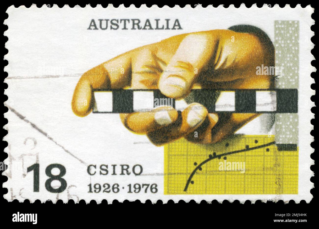 AUSTRALIA - CIRCA 1976: A Stamp printed in AUSTRALIA shows the Survey ...