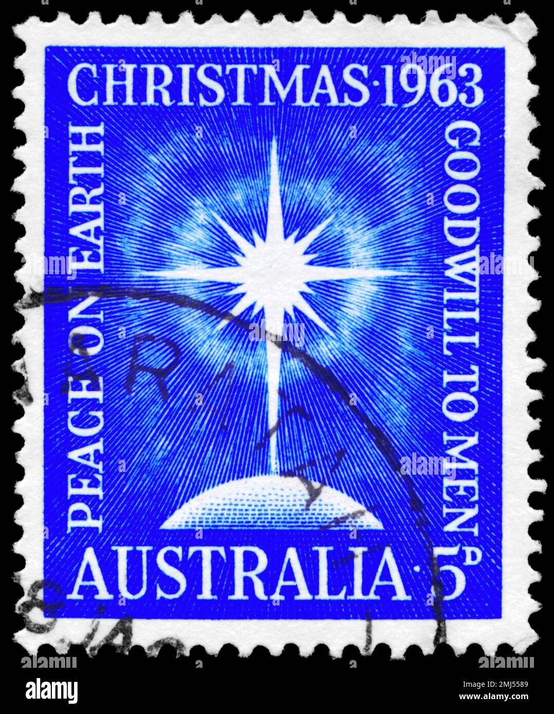 AUSTRALIA - CIRCA 1963: A Stamp printed in AUSTRALIA shows the Star of ...