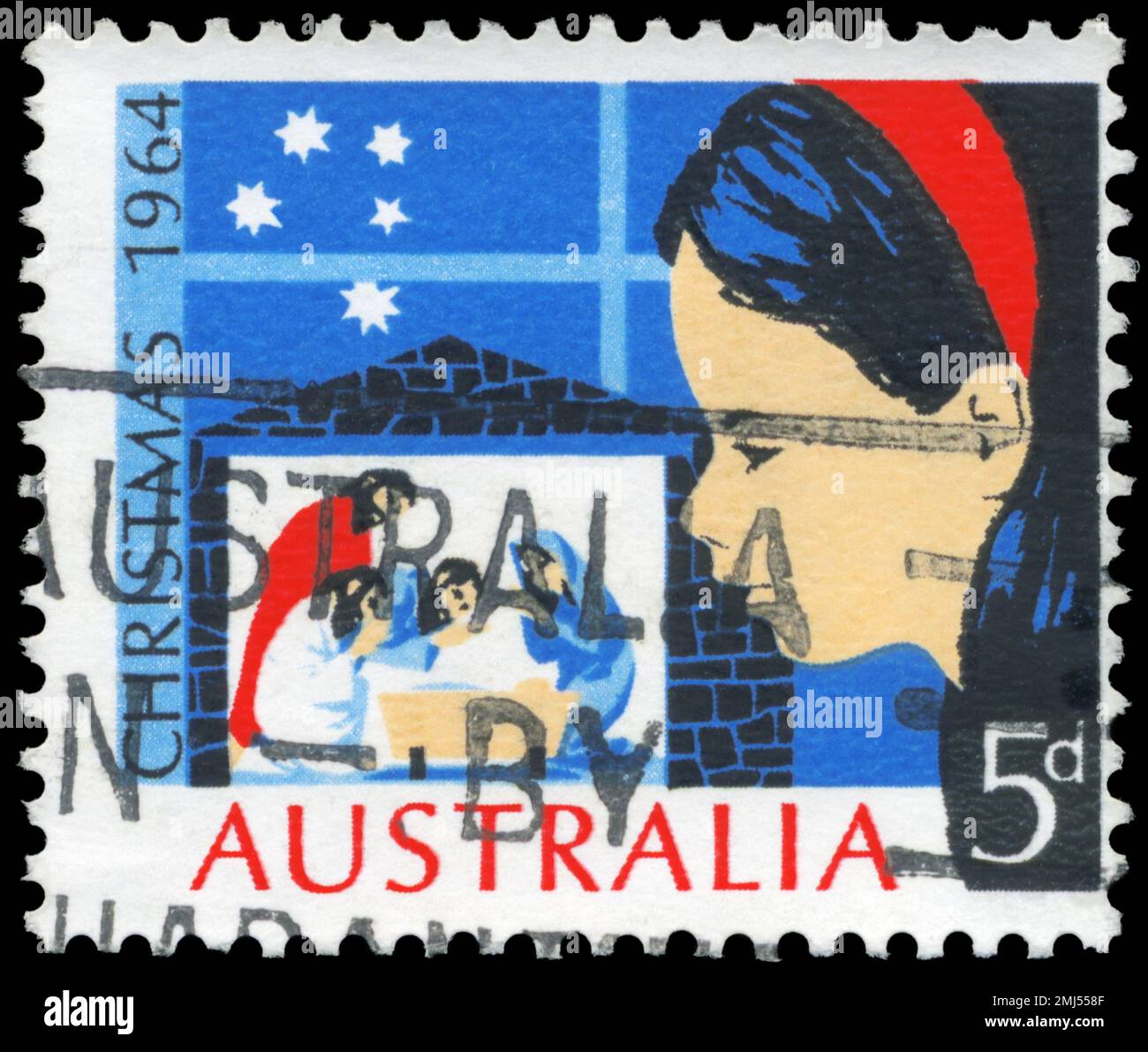 AUSTRALIA - CIRCA 1964: A Stamp printed in AUSTRALIA shows the Child ...