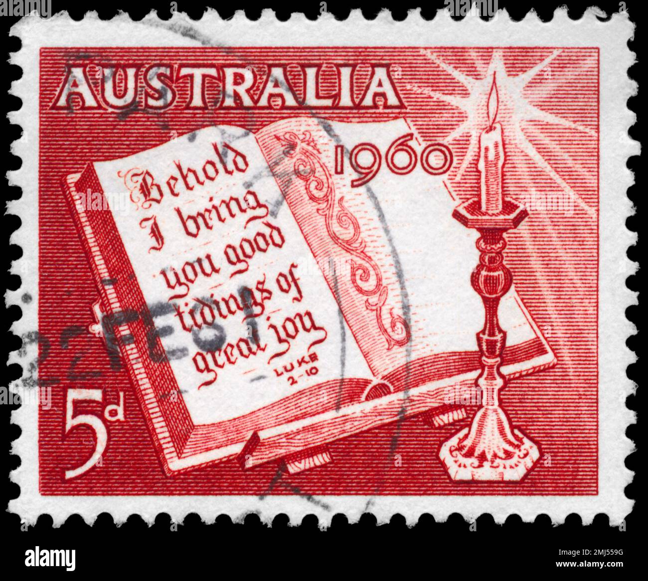 AUSTRALIA - CIRCA 1960: A Stamp printed in AUSTRALIA shows the Open ...