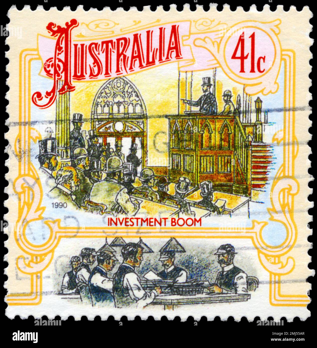 AUSTRALIA - CIRCA 1990: A Stamp printed in AUSTRALIA shows the Stock ...