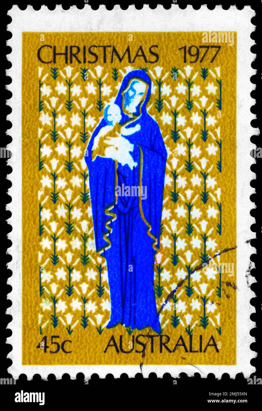 AUSTRALIA - CIRCA 1977: A Stamp printed in AUSTRALIA shows the Virgin ...