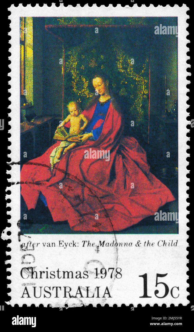 AUSTRALIA - CIRCA 1978: A Stamp printed in AUSTRALIA shows the Virgin ...
