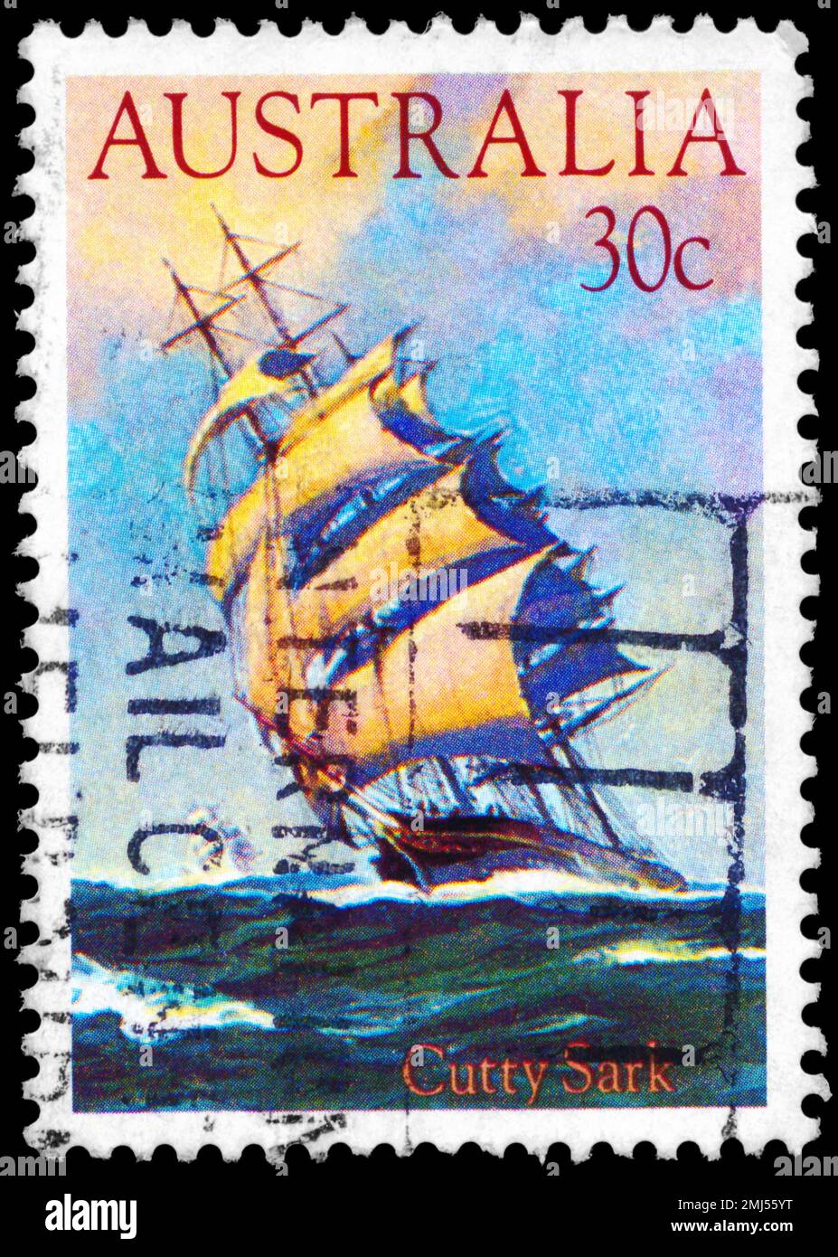 AUSTRALIA - CIRCA 1984: A Stamp printed in AUSTRALIA shows the ship ...