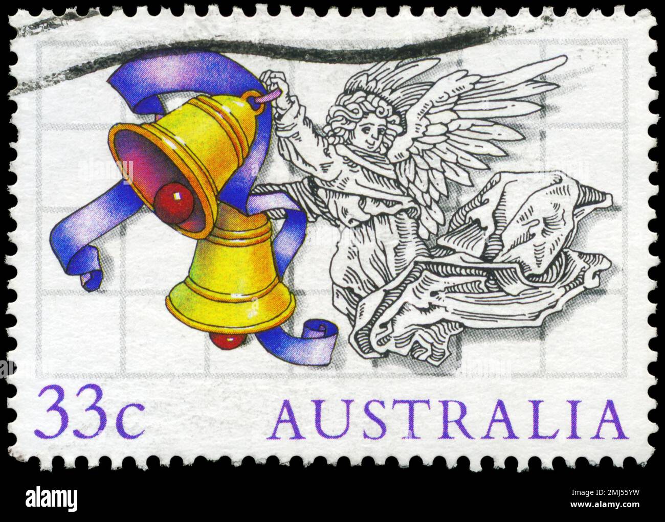 AUSTRALIA - CIRCA 1985: A Stamp printed in AUSTRALIA shows the Angel ...