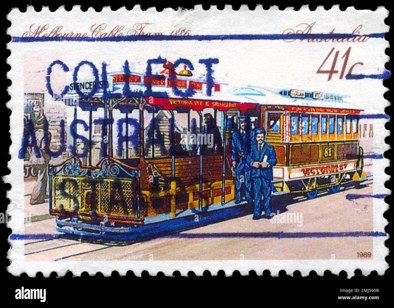 AUSTRALIA - CIRCA 1989: A Stamp printed in AUSTRALIA shows the Cable ...