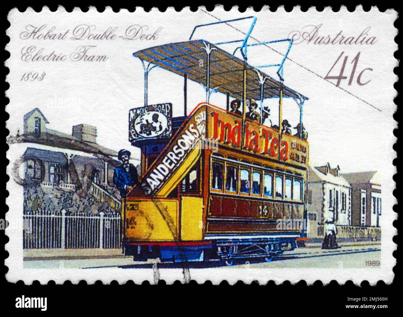 AUSTRALIA - CIRCA 1989: A Stamp printed in AUSTRALIA shows the Double ...