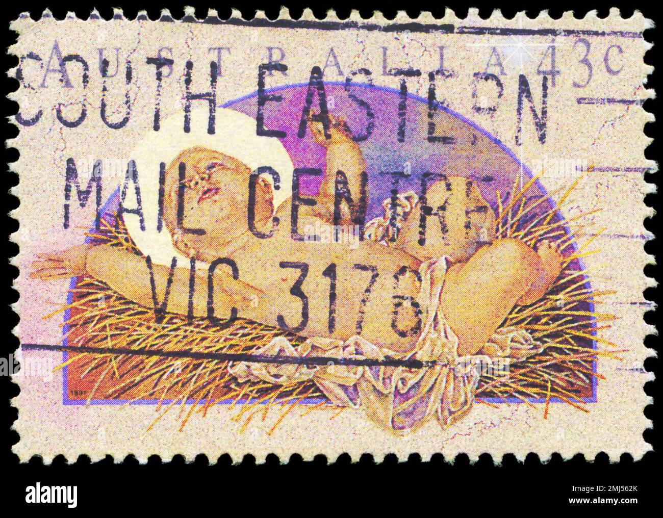 AUSTRALIA - CIRCA 1991: A Stamp printed in AUSTRALIA shows the Baby ...
