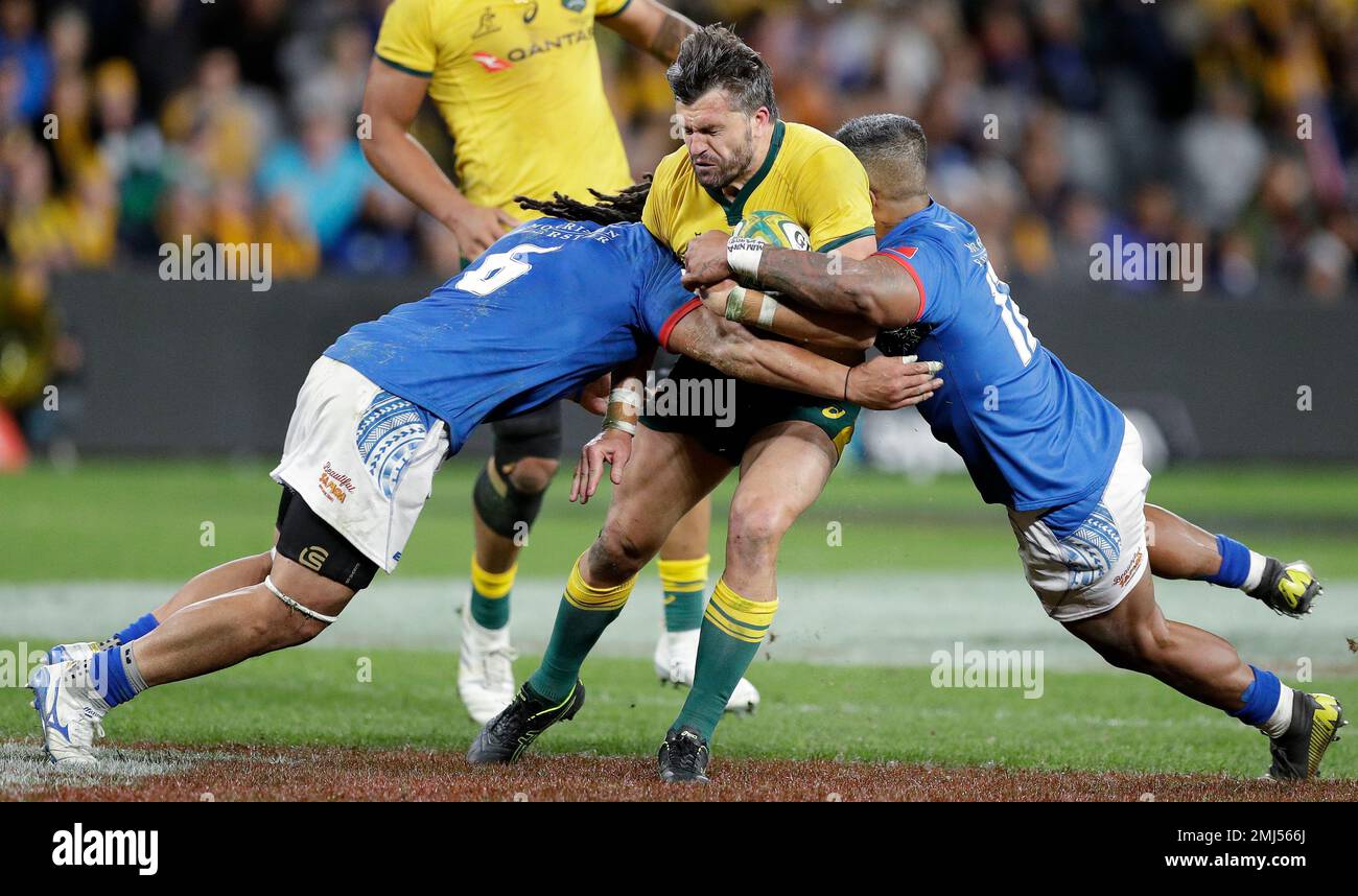 FILE - Sept. 7, 2019, file photo, Australia's Adam Ashley-Cooper ...
