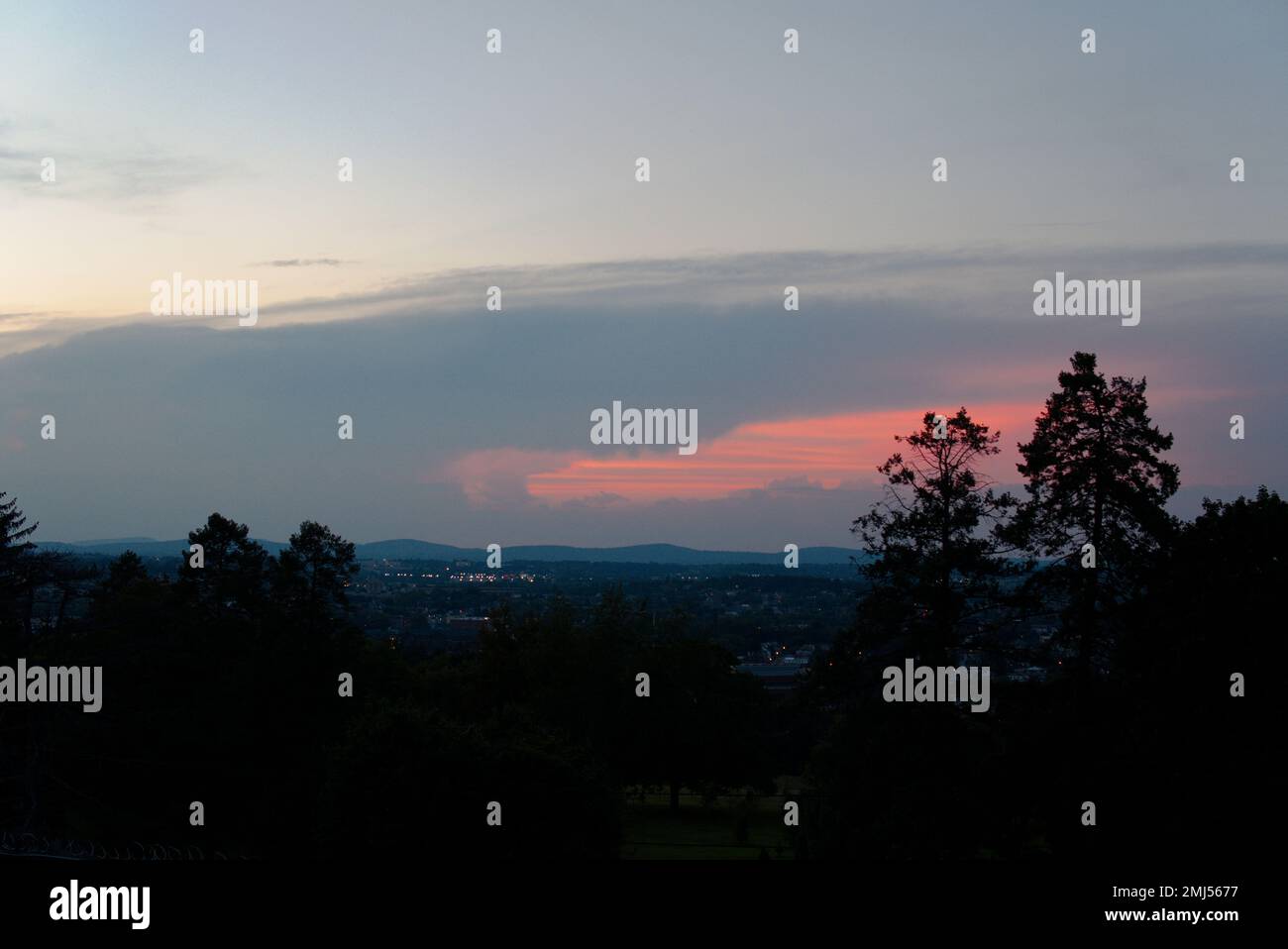 Sunset from Reservoir Park in York, Pennsylvania Stock Photo - Alamy
