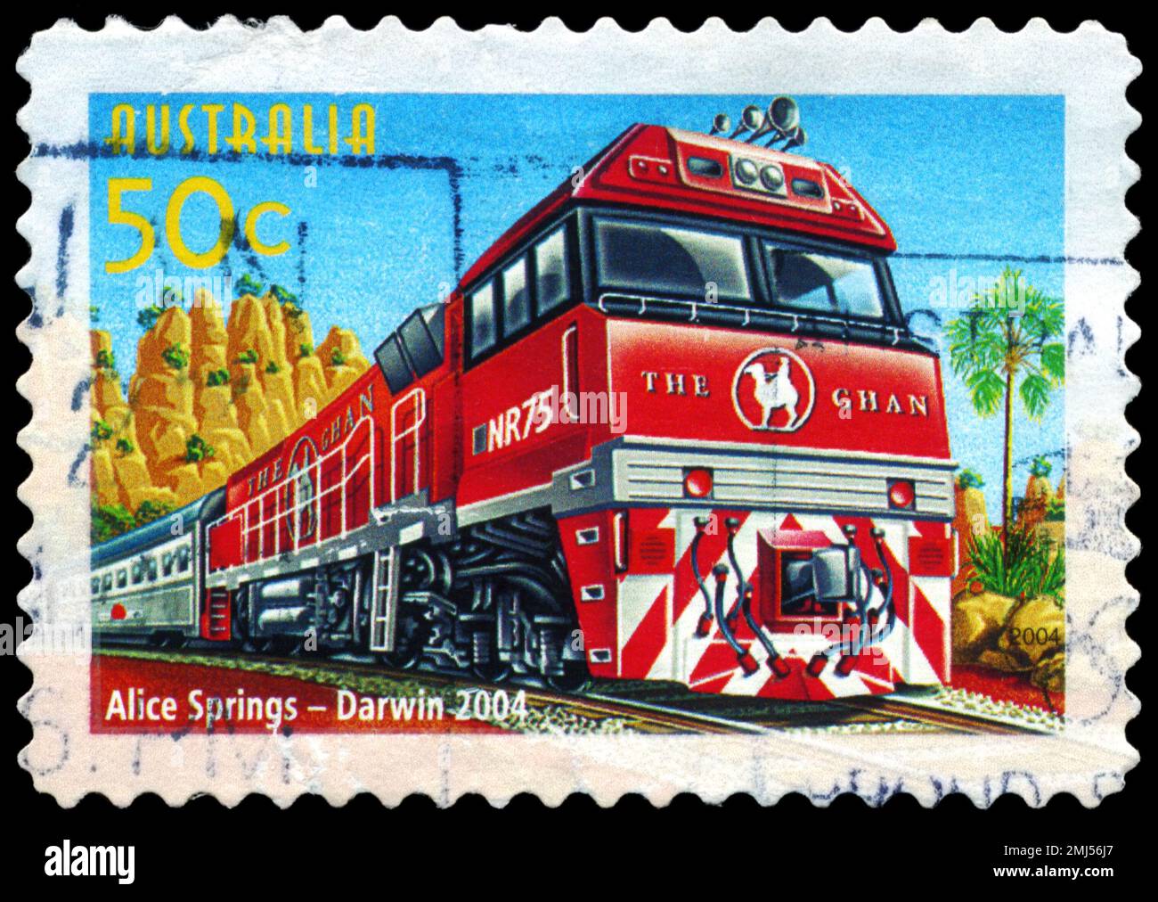 AUSTRALIA - CIRCA 2004: A Stamp printed in AUSTRALIA shows the Alice ...