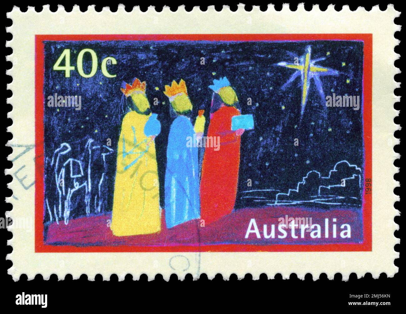 AUSTRALIA - CIRCA 1998: A Stamp printed in AUSTRALIA shows the Magi ...