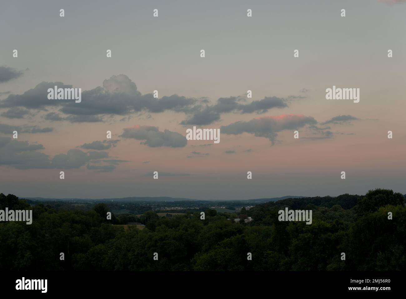 Sunset in Spring Grove, Pennsylvania Stock Photo - Alamy