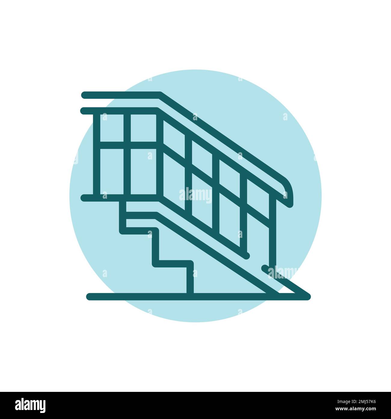 Wheelchair ramp color line icon. Disability. Isolated vector element ...