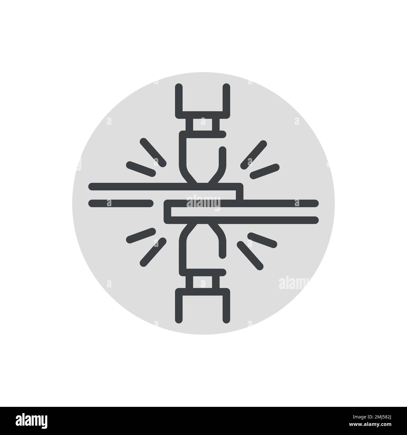Spot welding сolor line icon. Metal work. Pictogram for web page Stock ...