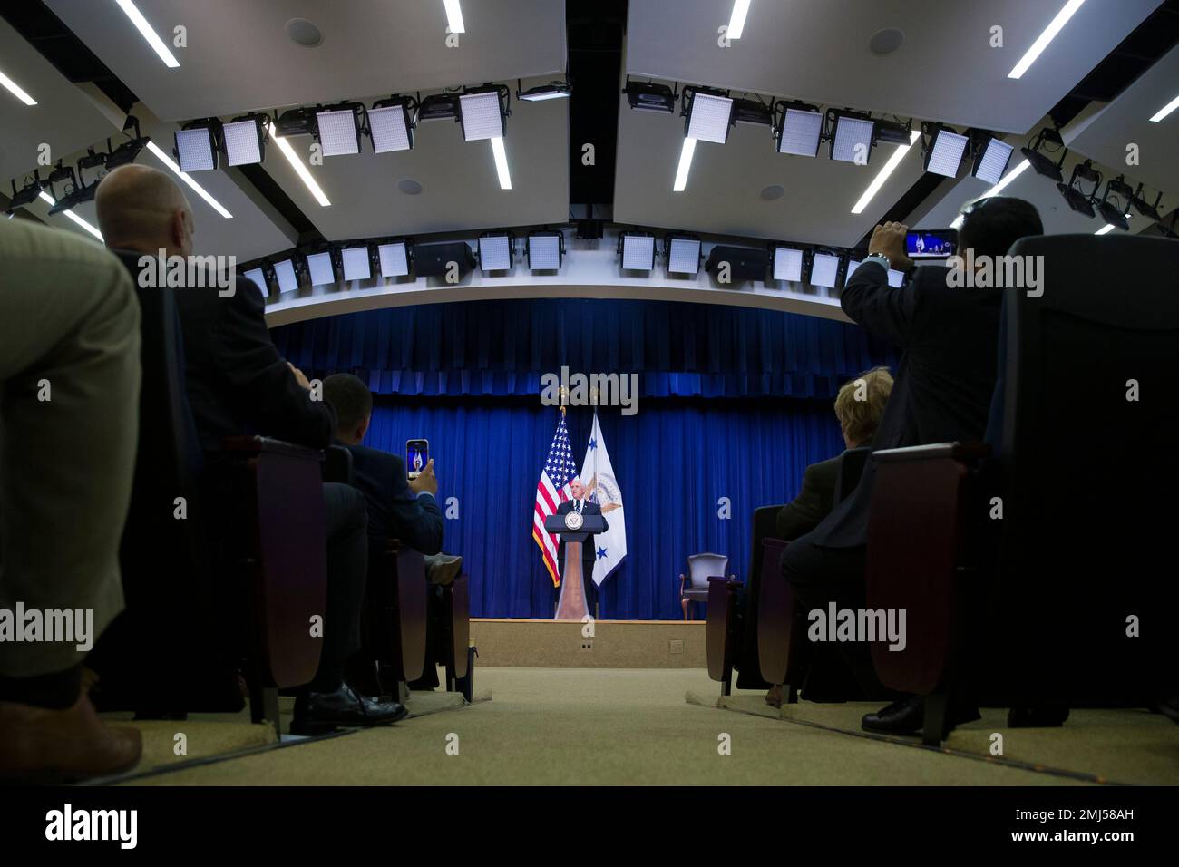 Vice President Mike Pence speaks during an immigration and ...