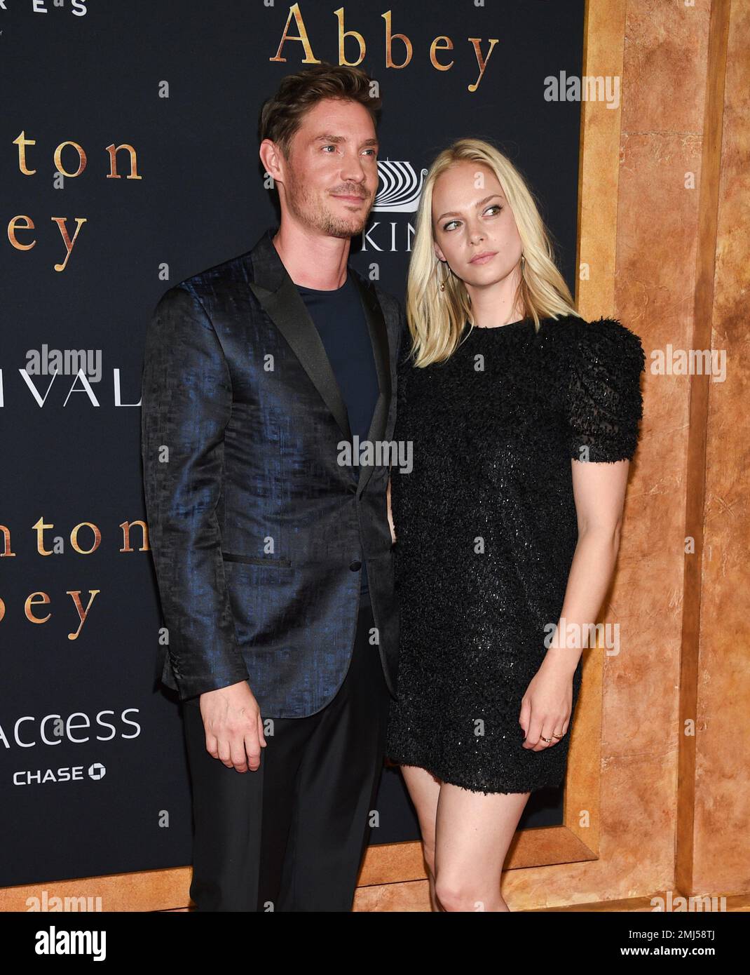 Actor Max Brown and guest attend the premiere of "Downton Abbey" at ...