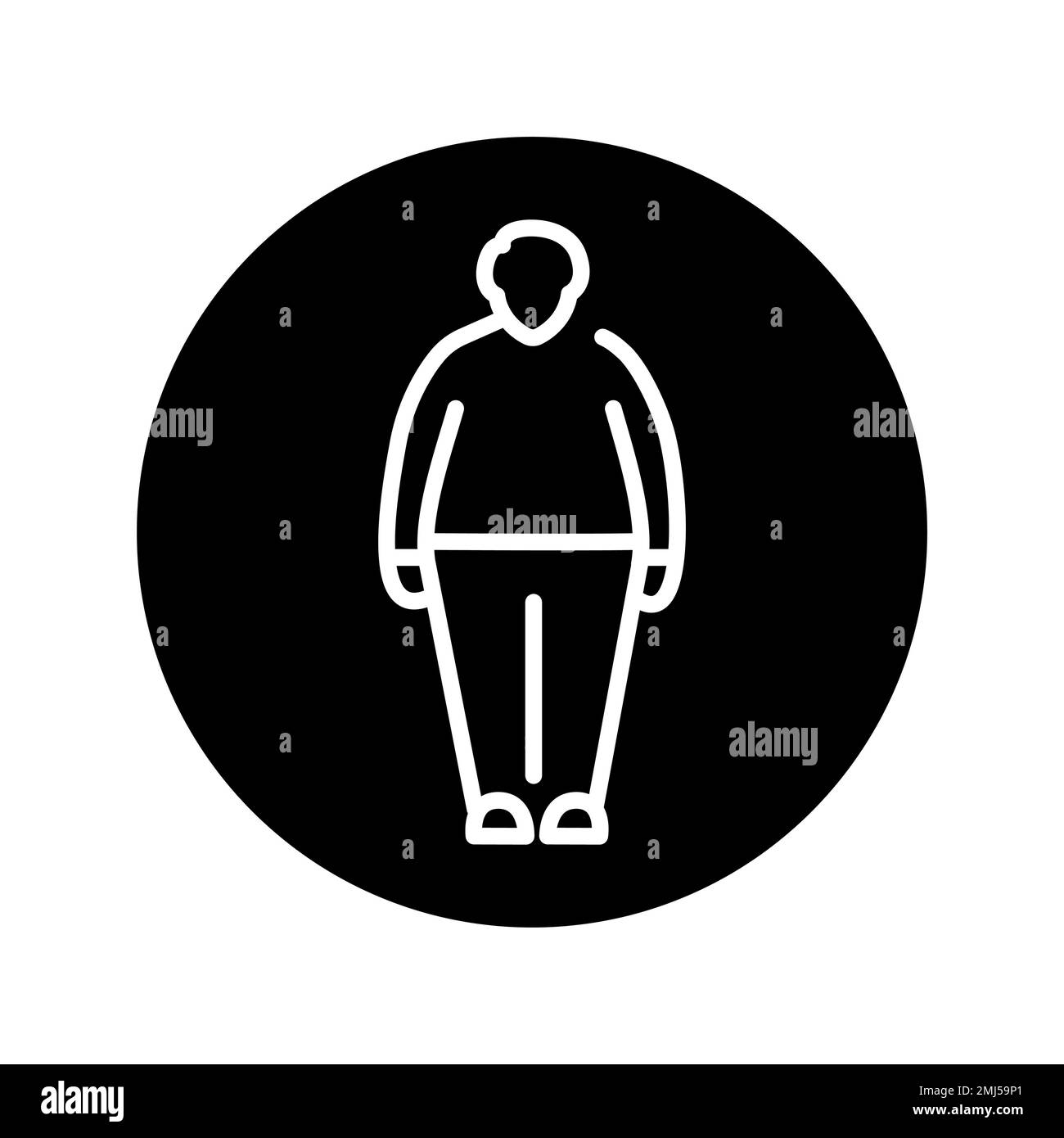 Obesity ?olor line icon. Pictogram for web page Stock Vector Image ...