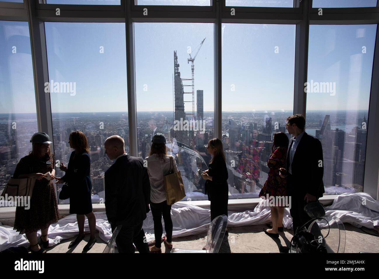 The Steinway Tower is seen from an upper floor of the Central Park ...