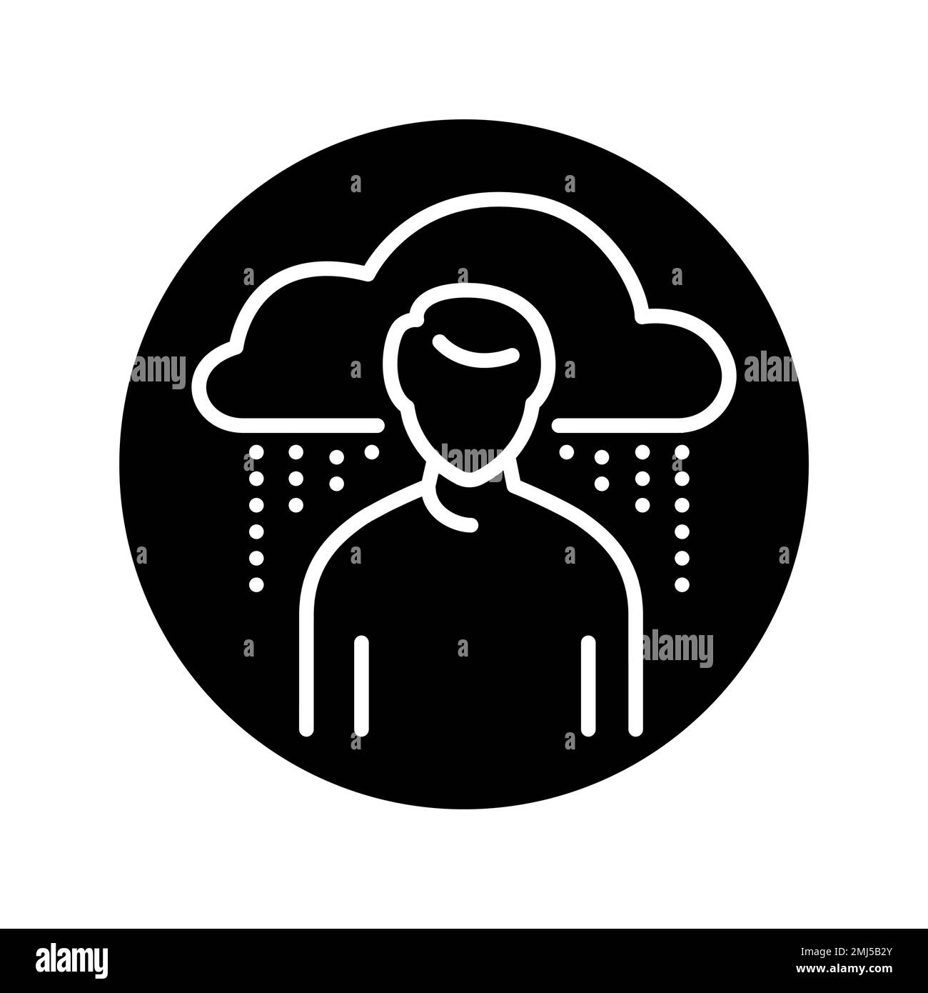 Depression ?olor line icon. Pictogram for web page Stock Vector Image ...