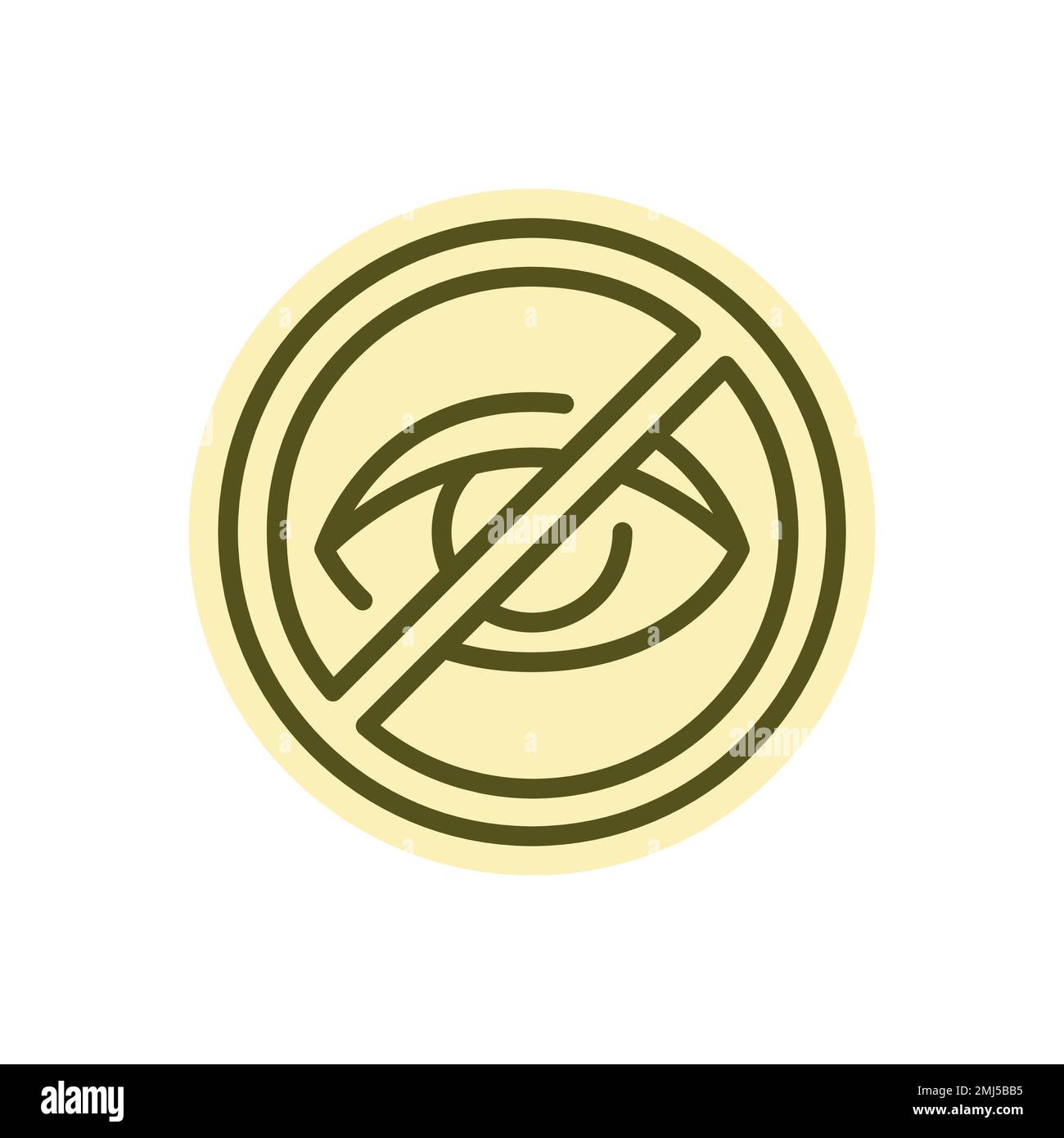 Loss sight color line icon. Disability. Isolated vector element ...