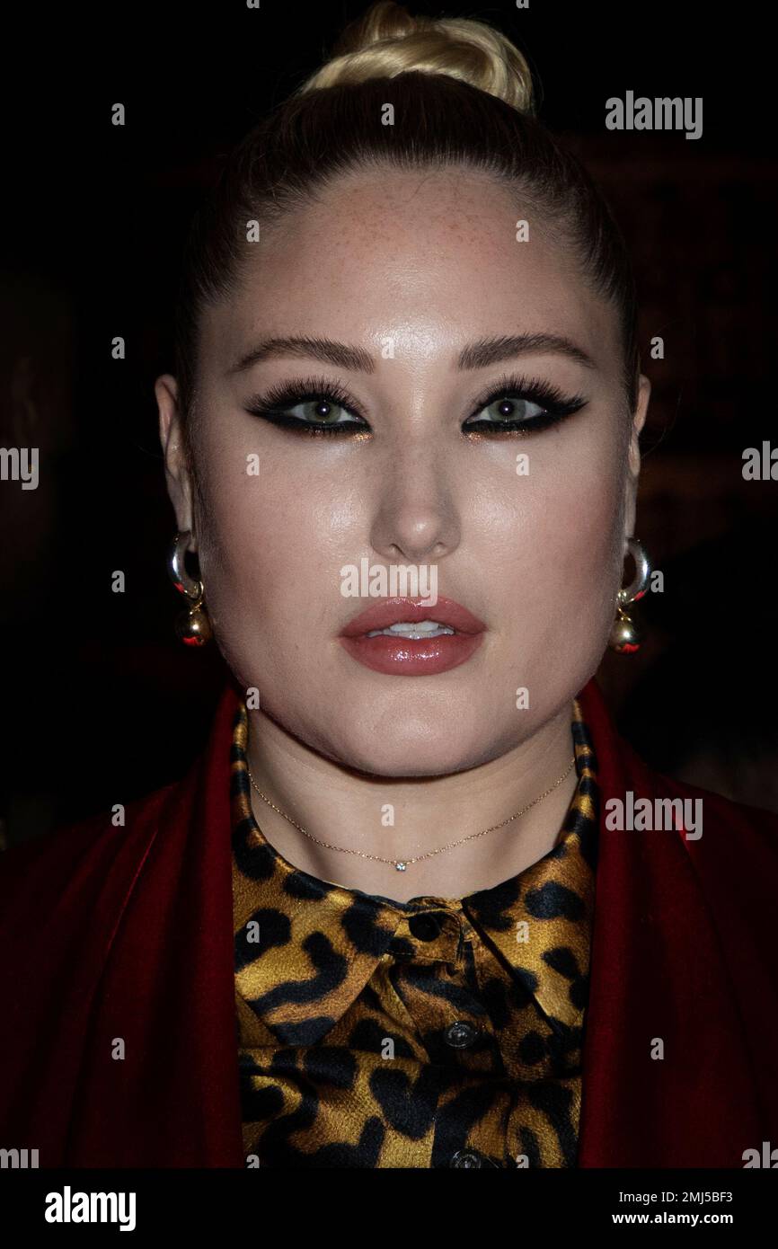 Model Hayley Hasselhoff poses for photographers ahead of the Julien ...