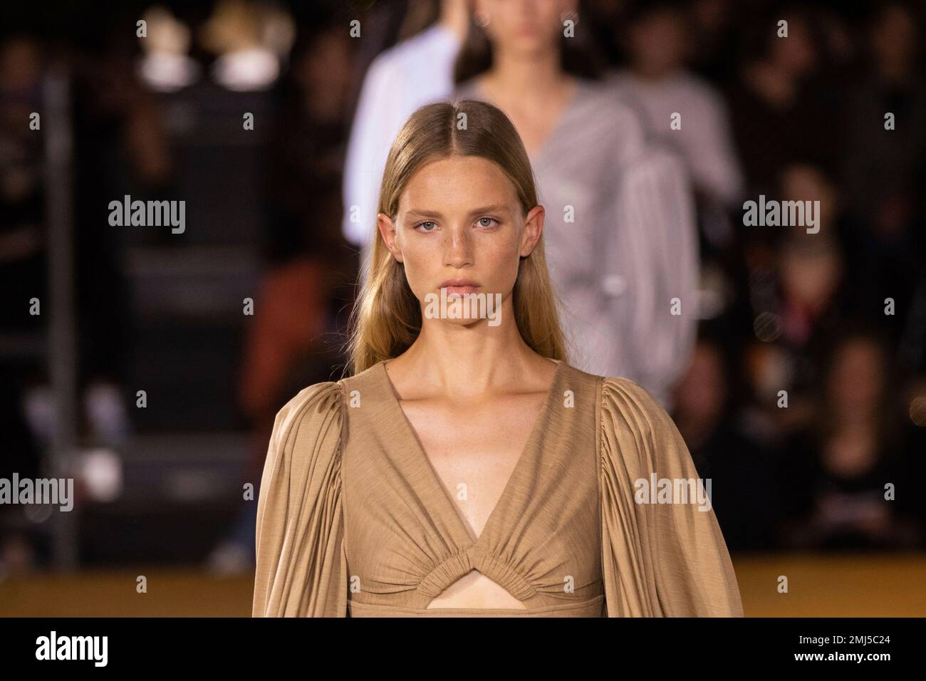 A model wears a creation by Burberry at the Spring/Summer 2020 fashion ...
