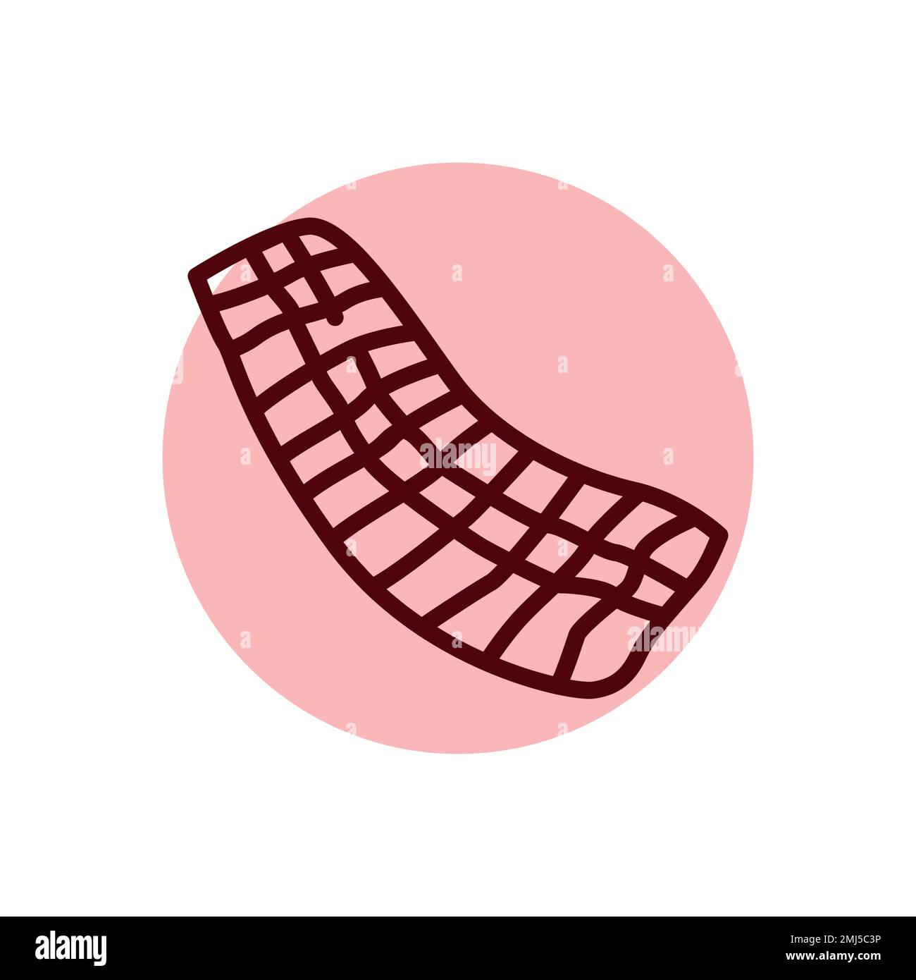 Beef ribs color line icon. Cutting meat. Pictogram for web page, mobile ...