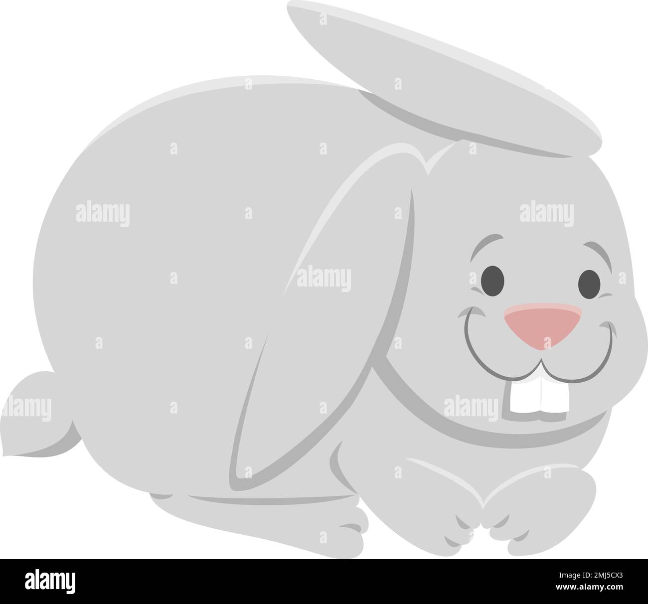 Cartoon illustration of cute rabbit or bunny animal character Stock ...