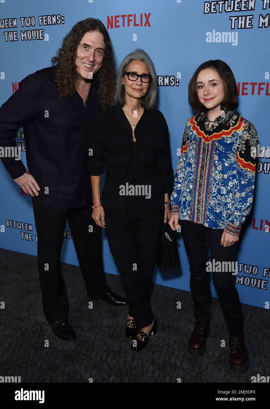 Al Yankovic, from left, Suzanne Yankovic and Nina Yankovic arrive at ...