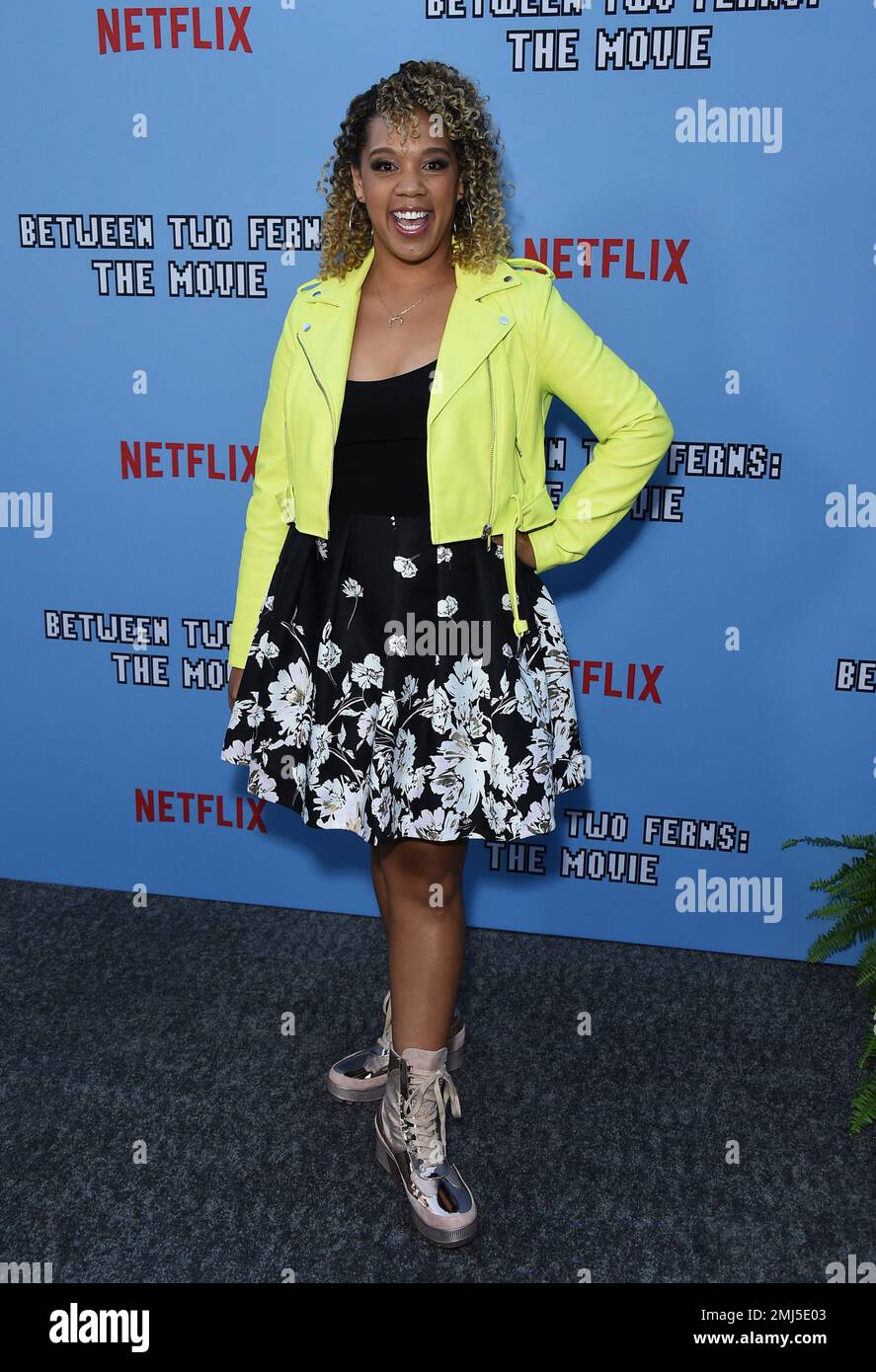 Jiavani Linayao arrives at the Los Angeles premiere of "Between Two ...