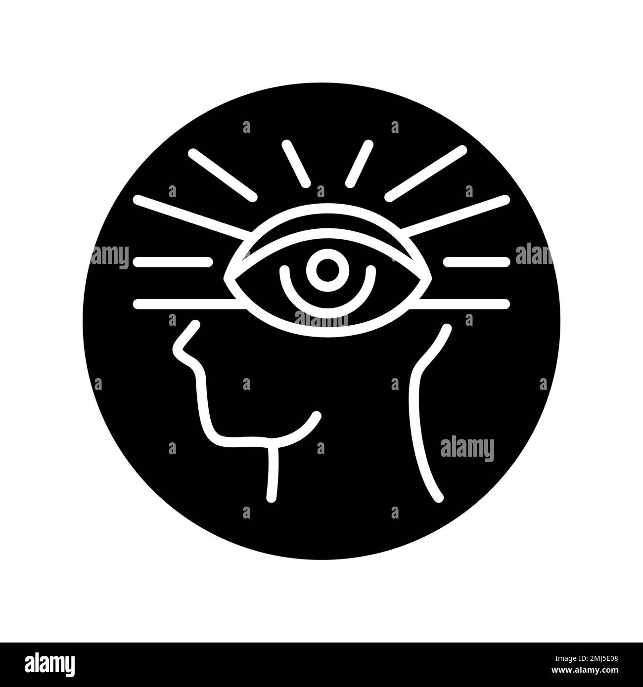 Vision black line icon. Self development. Pictogram for web page Stock ...
