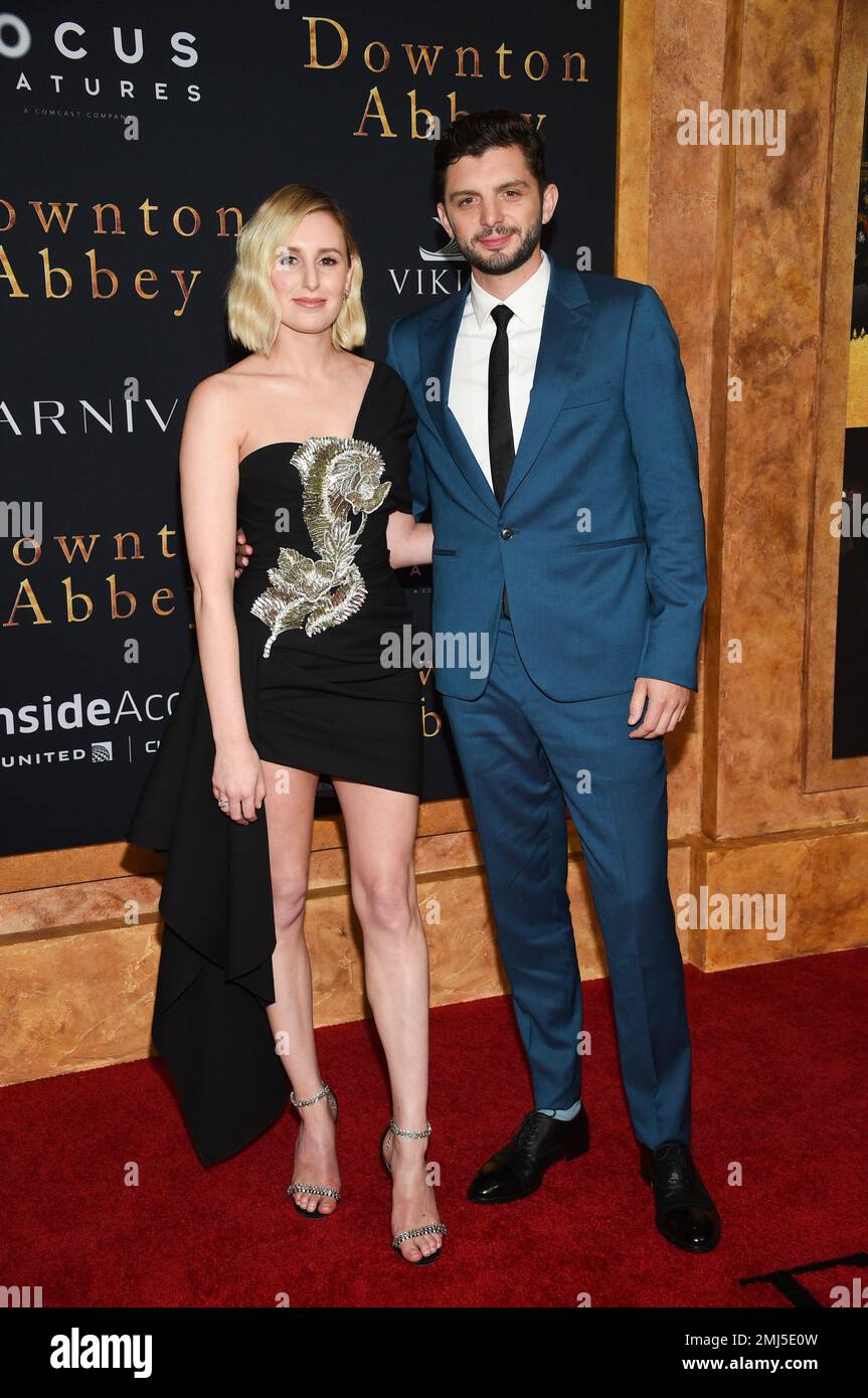 Actors Laura Carmichael, left, and Michael Fox attend the premiere of ...