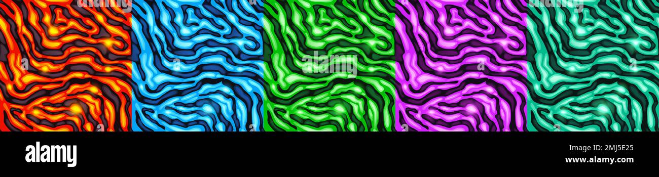 Volcanic lava and rock textures. Seamless patterns with colored hot ...