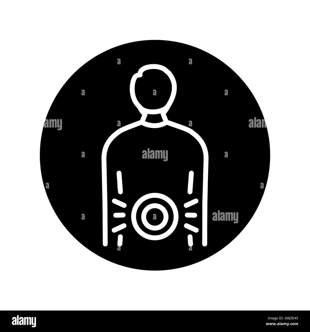 Back pain ?olor line icon. Pictogram for web page Stock Vector Image ...