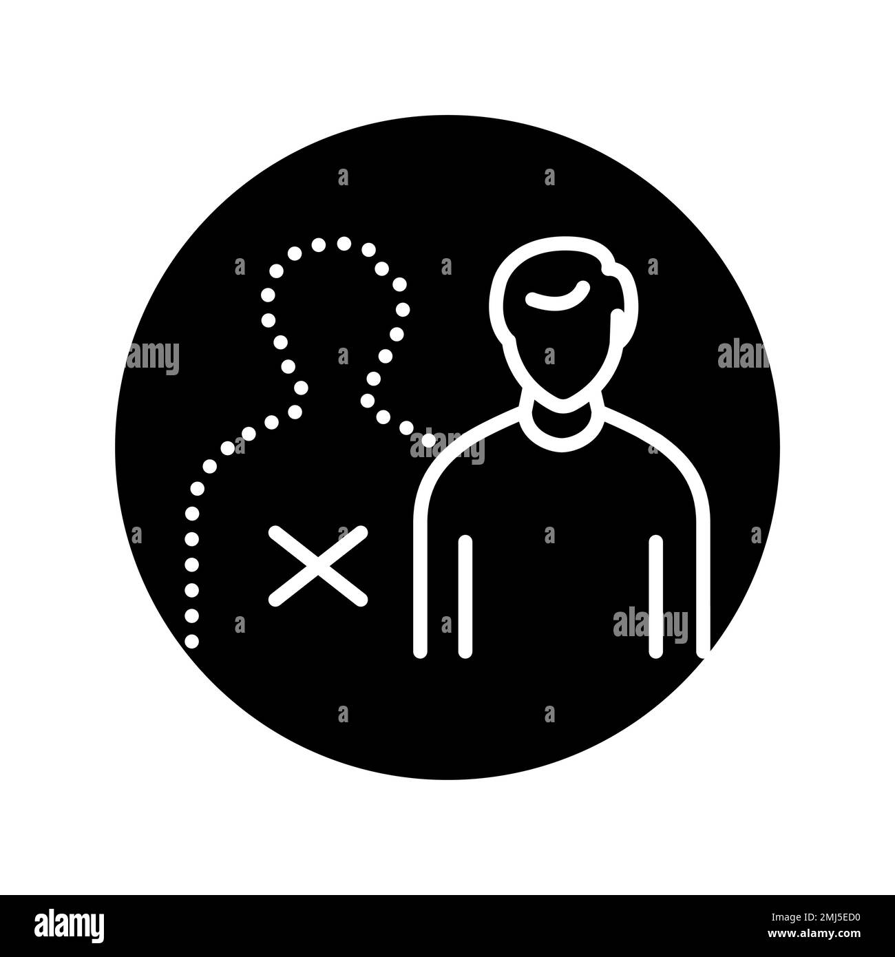 Loneliness ?olor line icon. Pictogram for web page Stock Vector Image ...
