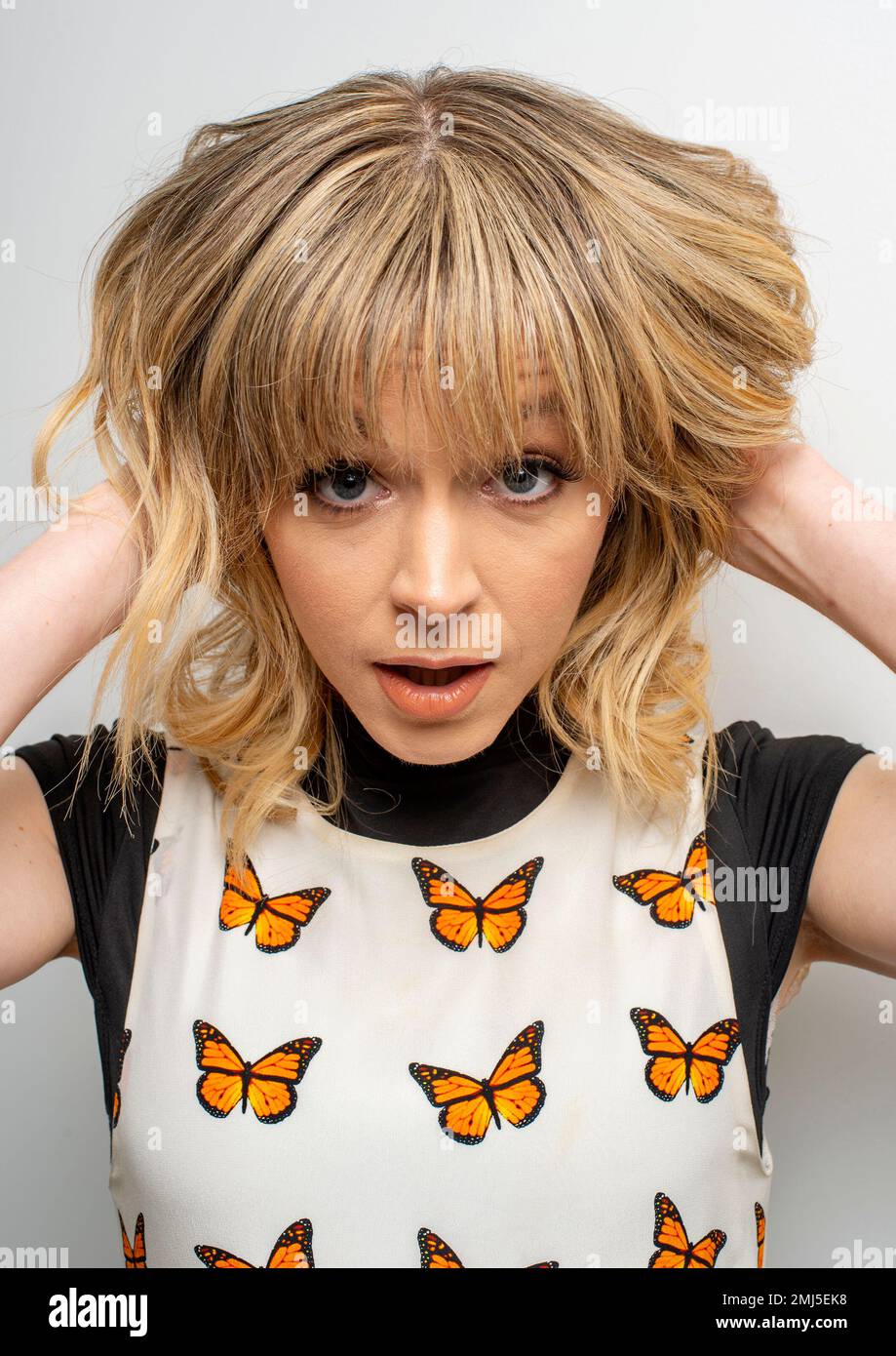 In this Friday, September 6, 2019 photo, Lindsey Stirling poses for a ...