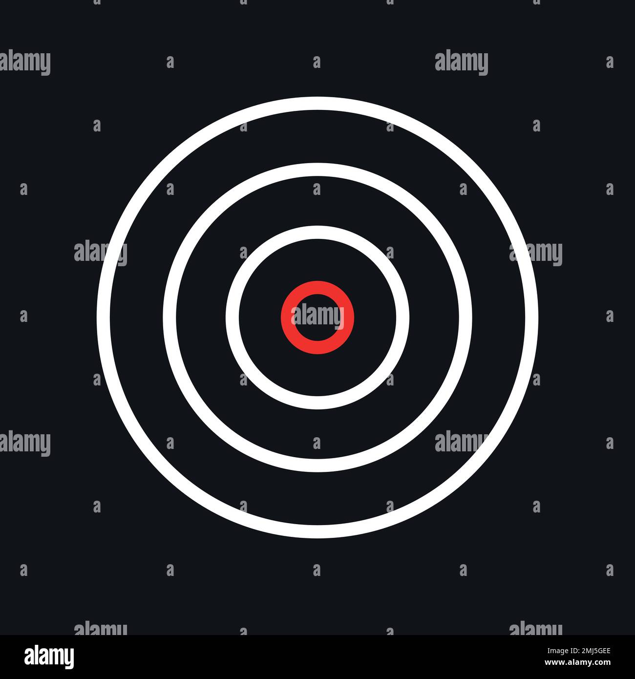 Target icon isolated on black background. Flat design. Symbol for web ...