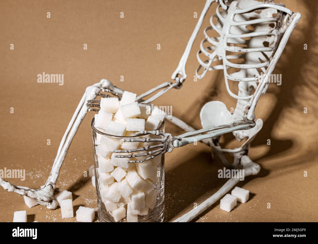 Sugar consumption and influence of sweet addiction concept. Refined ...