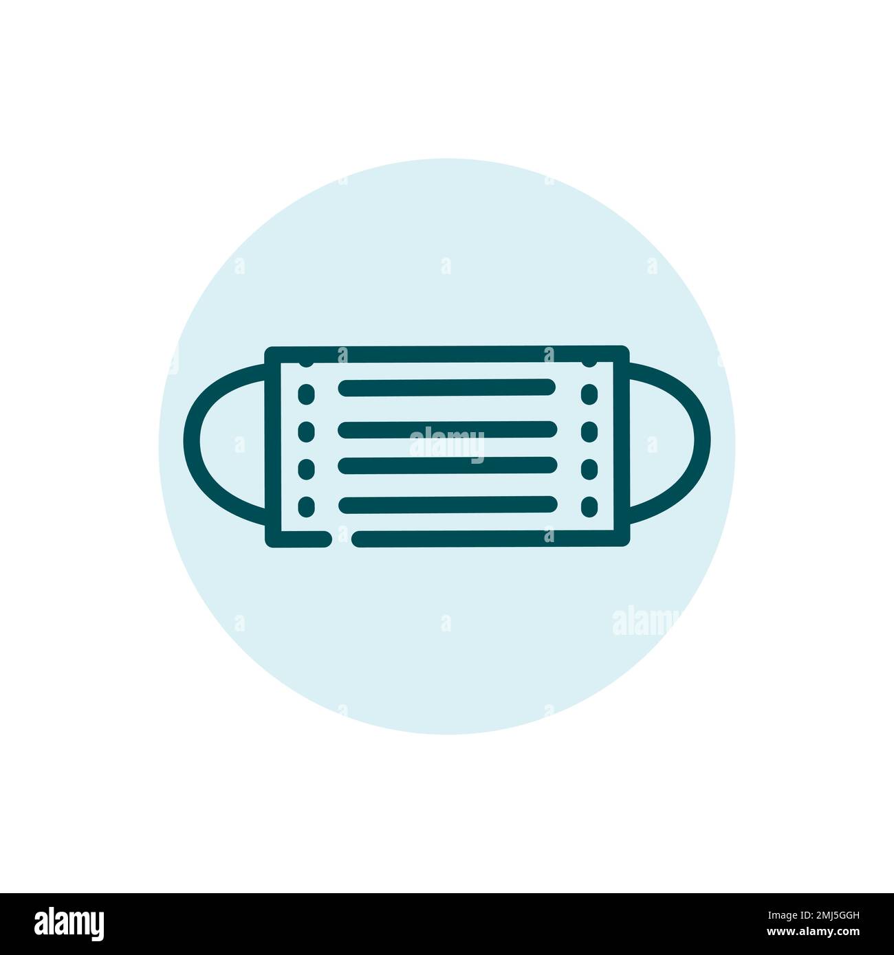 Breathing respiratory mask black line icon. Face safety. Medical ...