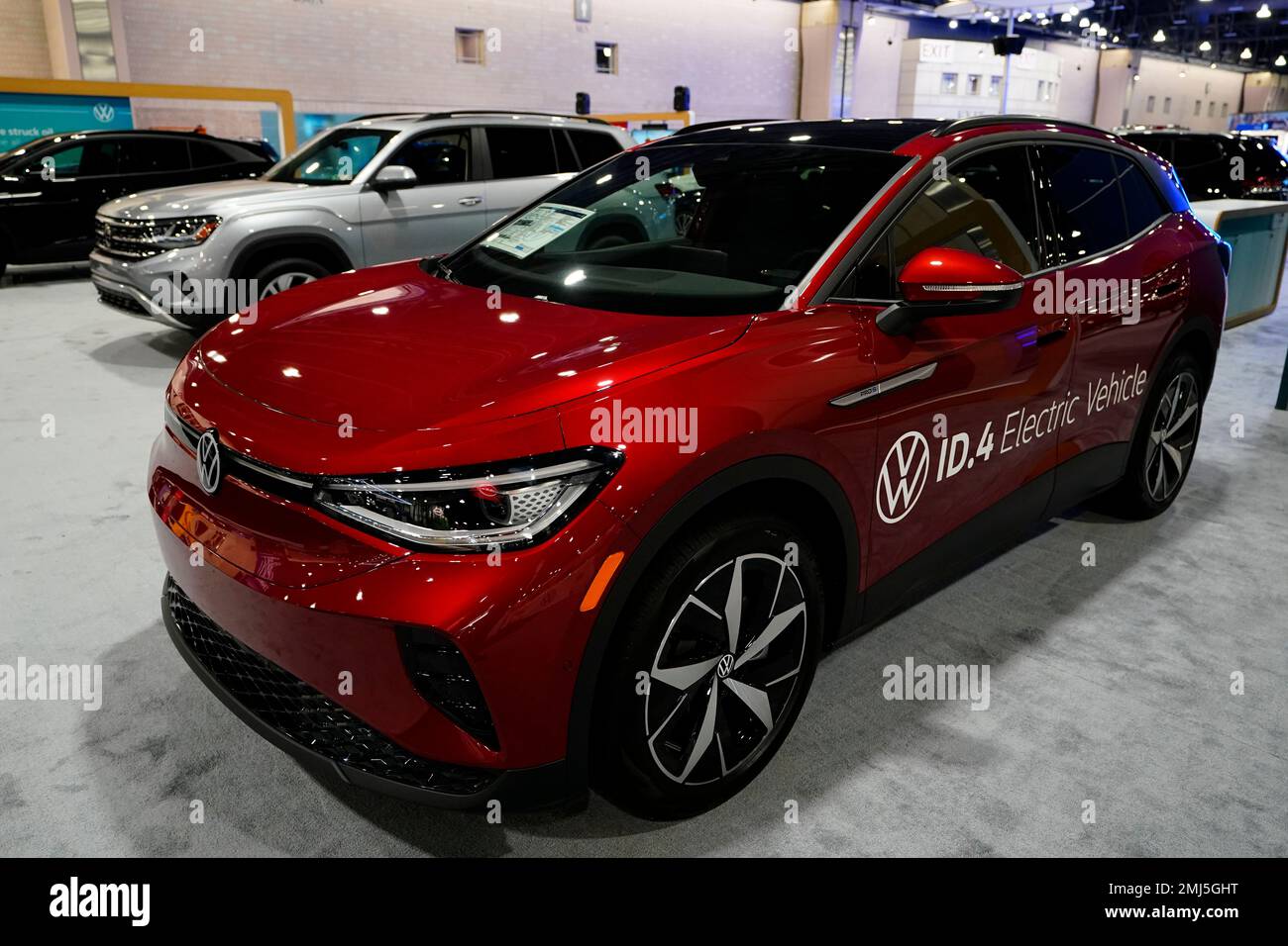 The Volkswagen ID.4 displayed at the Philadelphia Auto Show, Friday ...